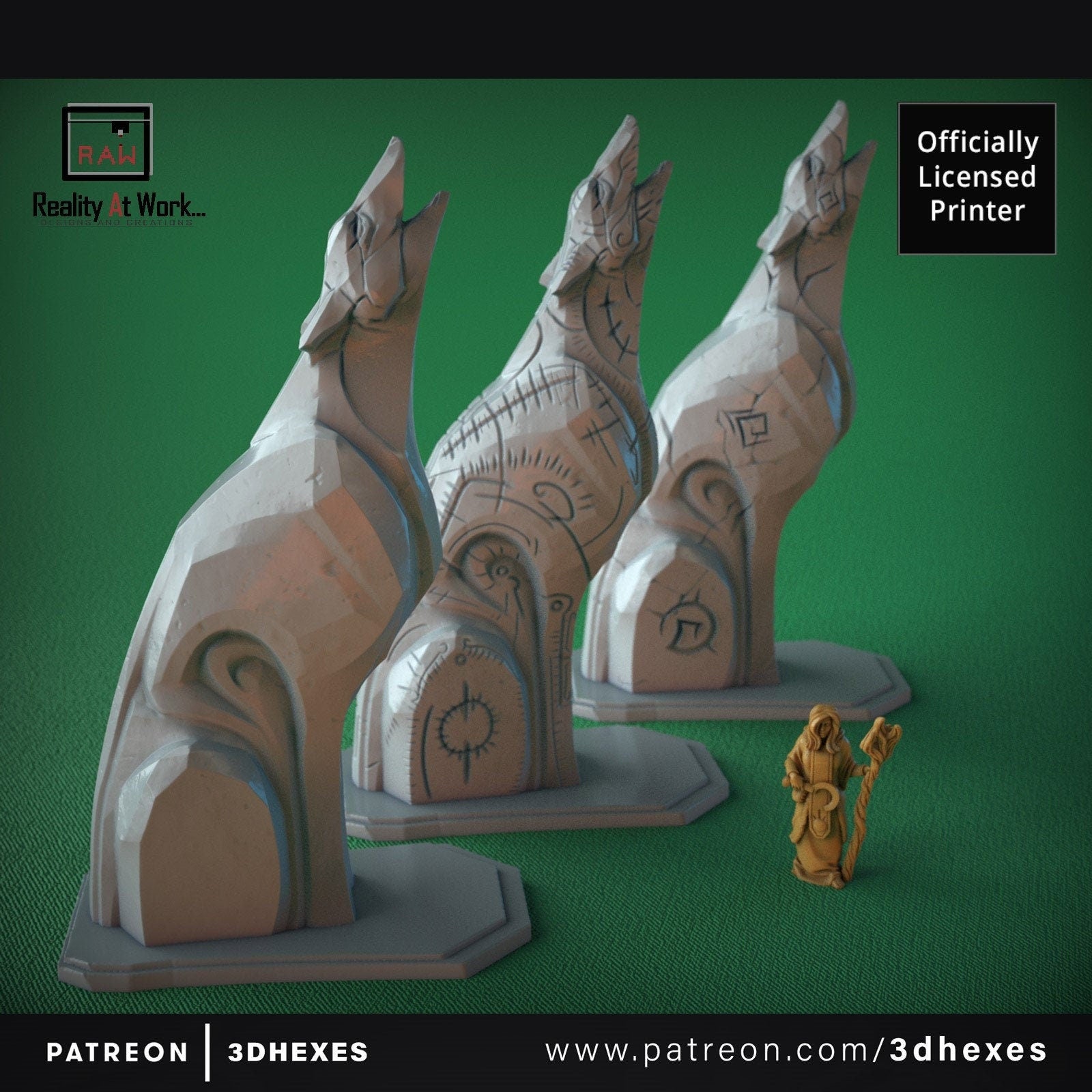 Stylized Wolf Statue – Reality At Work LLC